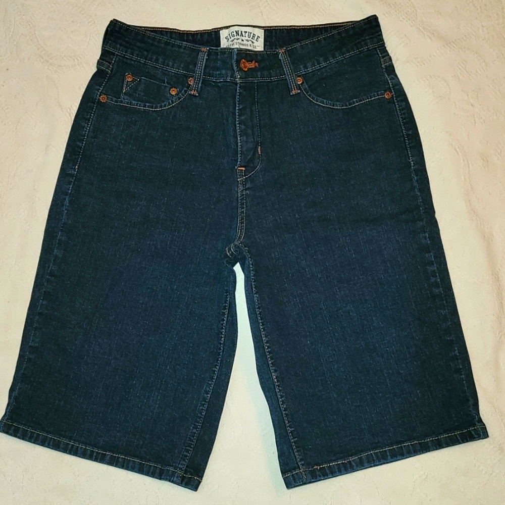 Levi's Signature Shorts Jean, Dark Denim Bermuda Shor… - Gem